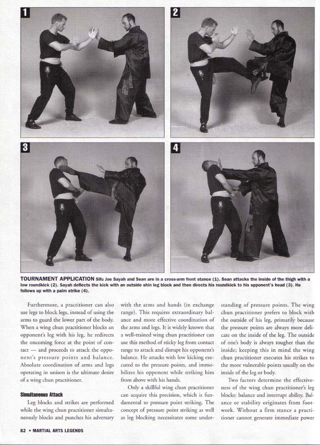 Wing Chun Leg Blocks : Martial Arts Legends December 2000